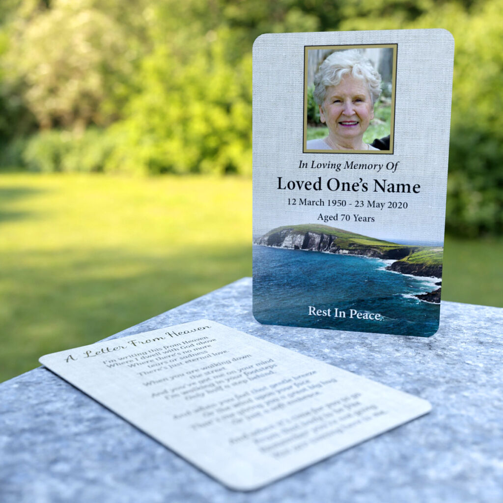 Wallet Memorial Card MPW-13 - Memorial Printers