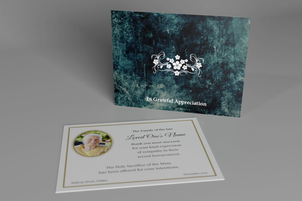 Acknowledgement Card AC40 - Memorial Printers