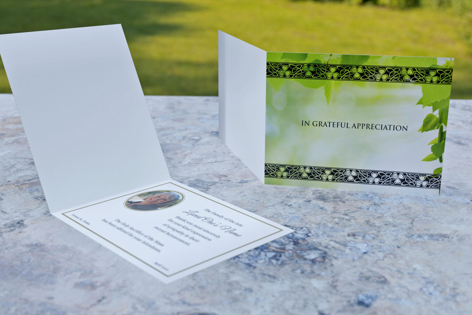 Folding Acknowledgement Card ACF39 - Memorial Printers